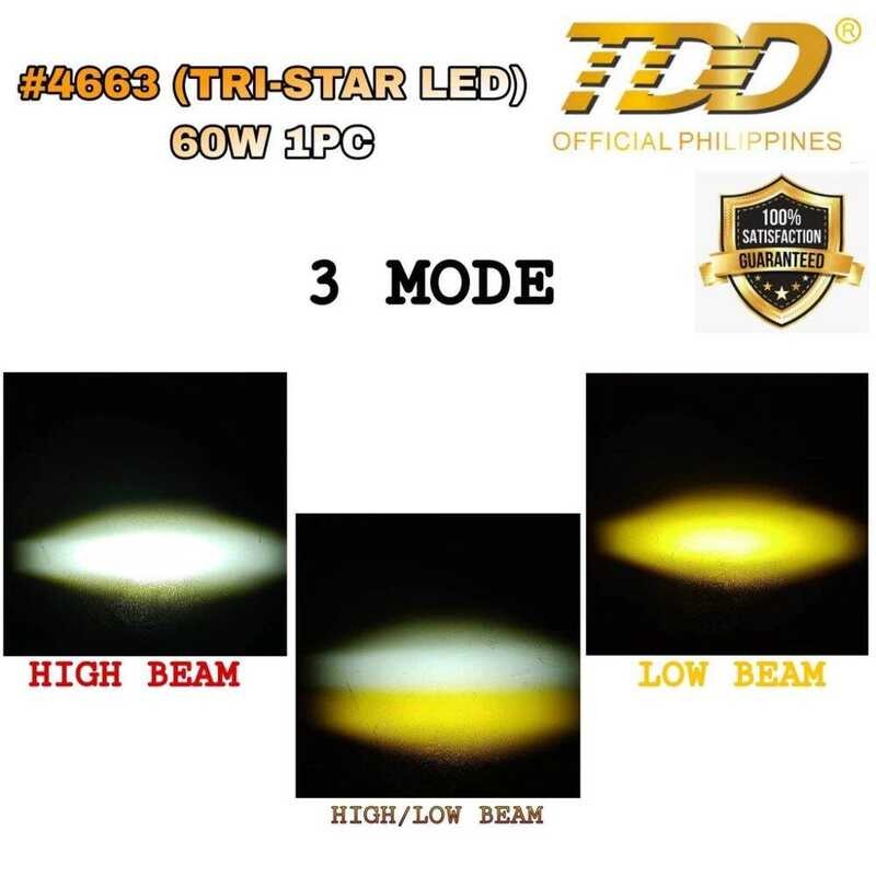 LY TDD 4663 Triple LED Motorcycle Headlights MDL DRIVING LIGHT 3Led ...