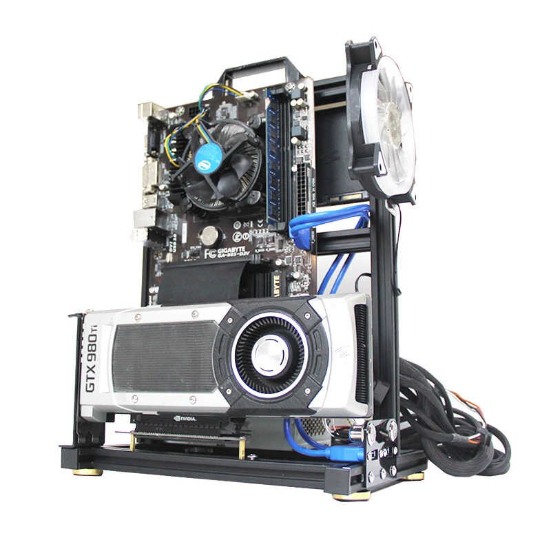 / Atx/ ITX MATX EATX MOD Frame Open Computer Case Vertical Chassis ...