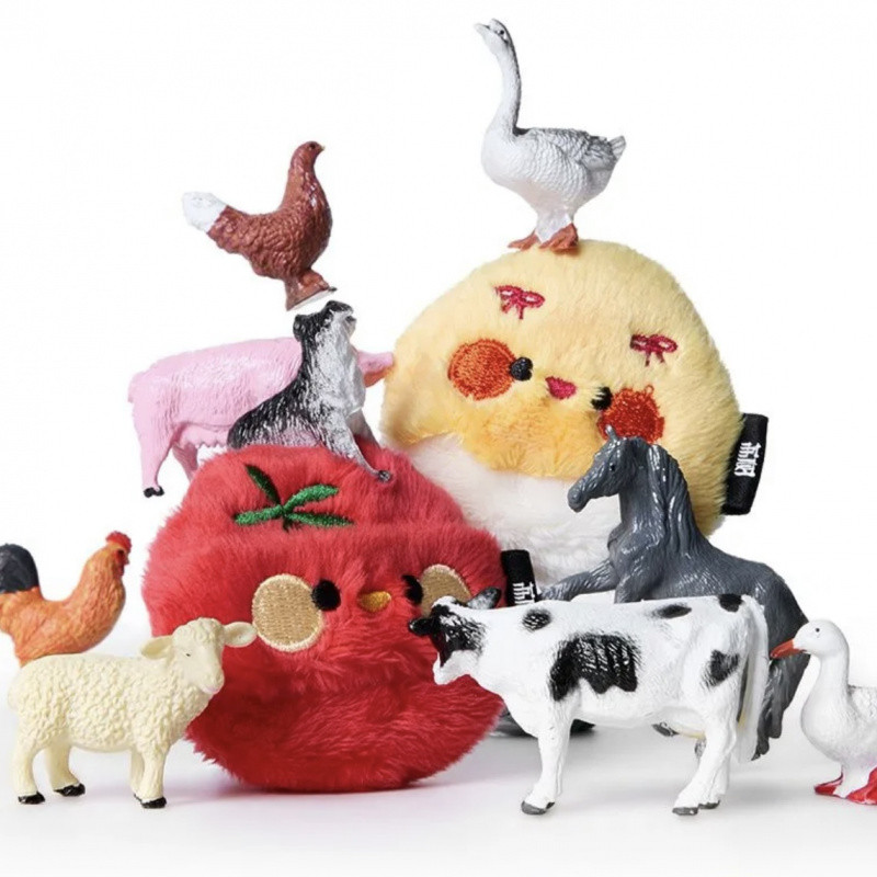 LISHU Powder Puff Tomato Scrambled Egg Powder Puff Super Soft Plush ...