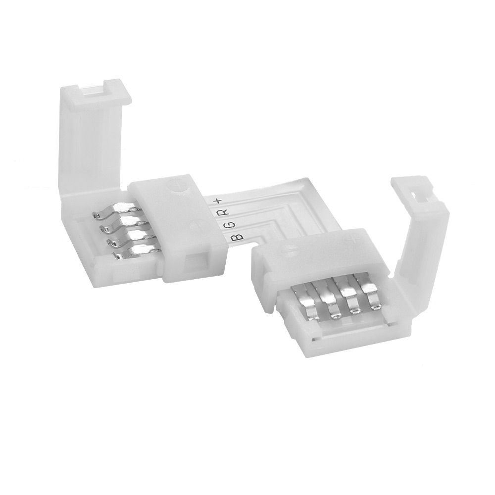 1 Pc 4Pin LED Strip Connector L T Cross Shape PCB Corner Connector for RGB 3528 5050 Clip-on ...