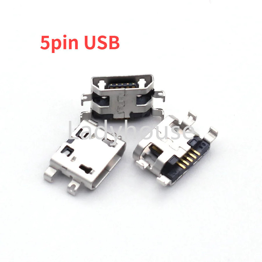20-100Pcs Sink Plate PCB 5pin USB Charging Port Dock Socket Plug Micro USB Charger Connector ...