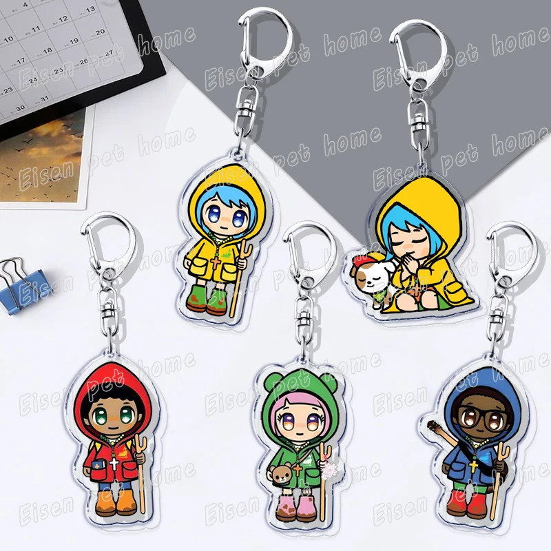 Cute Cartoon Girl Jesus with Luce Anime Keychains for Accessories Bag ...