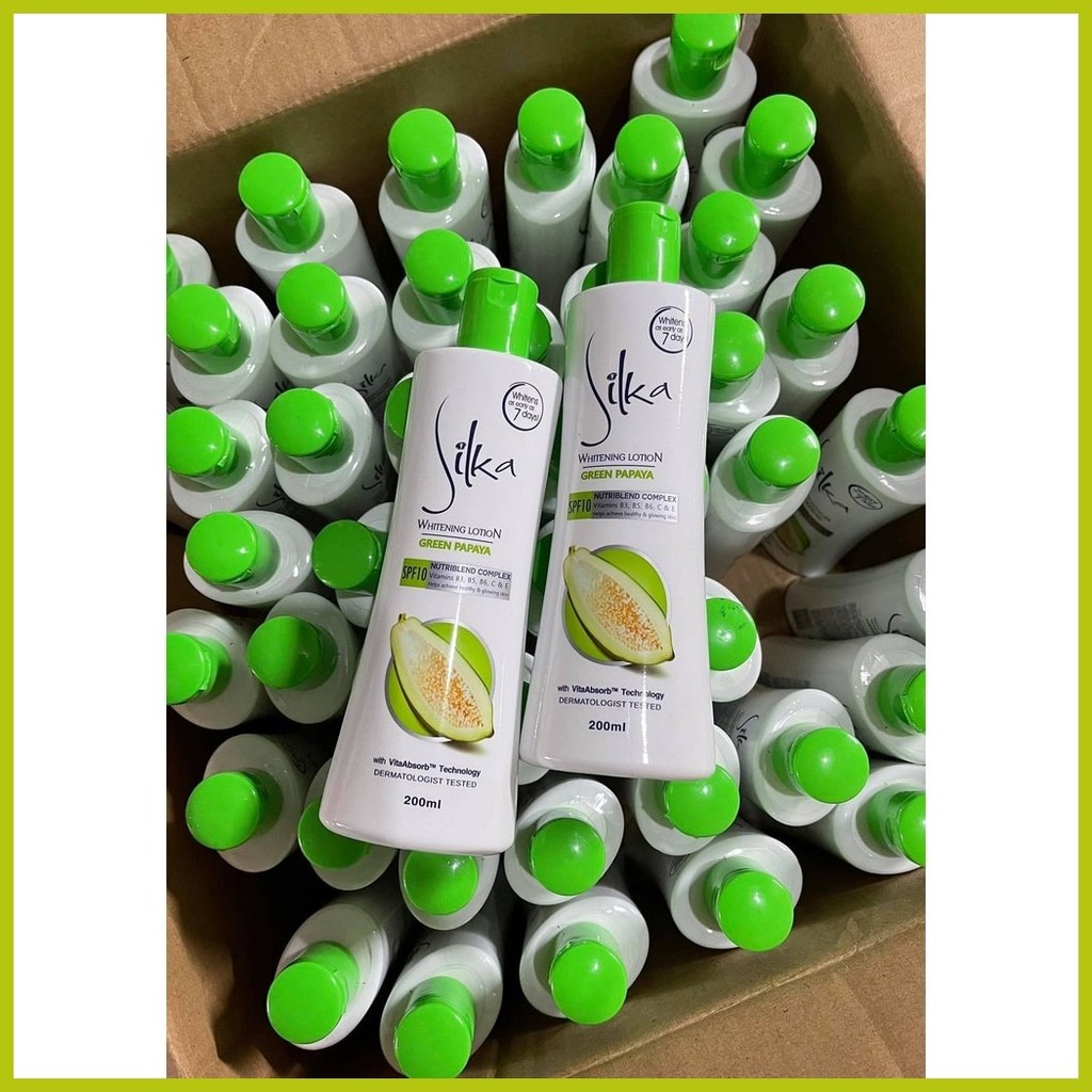 Silka Green Papaya Lotion 100ml 200ml, 300ml, 500mL | Shopee Philippines