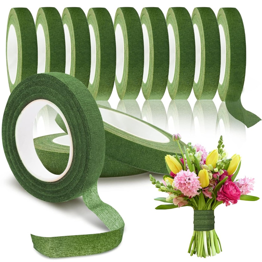 15 YARDS Flower Tape Dark Green Floral Tape For Bouquets Floral ...