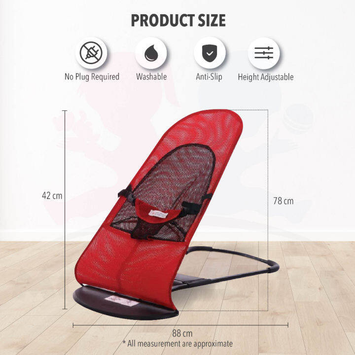 Foldable Baby Rocking Chair Bouncer Soft Multifunctional Toddler Chair ...