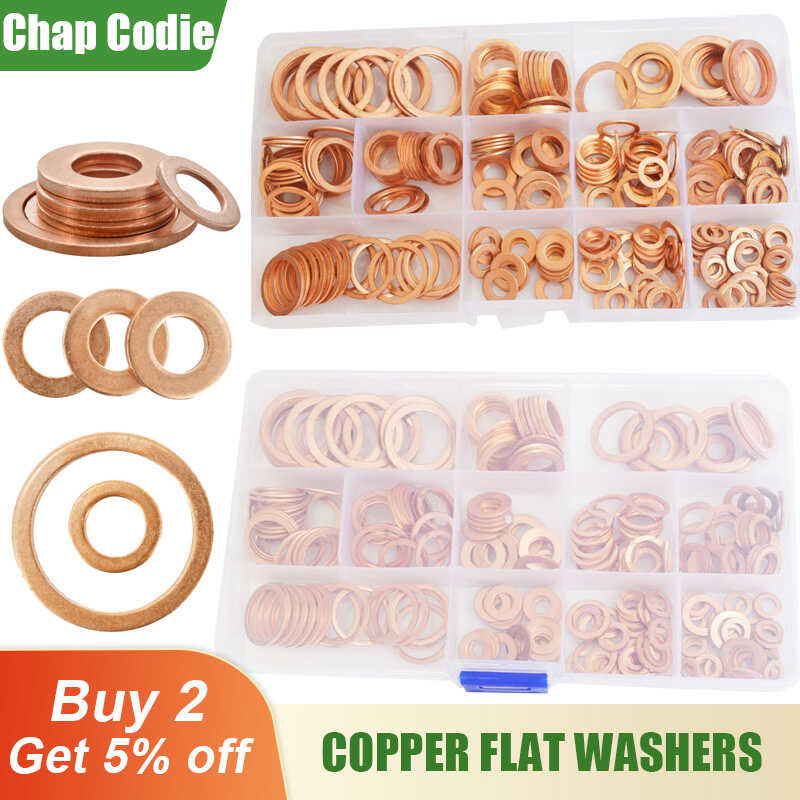 Ce0 M5 M6 M8 M10 M12 M14 M16 M20 Solid Pure Copper Washer Gasket Sump ...