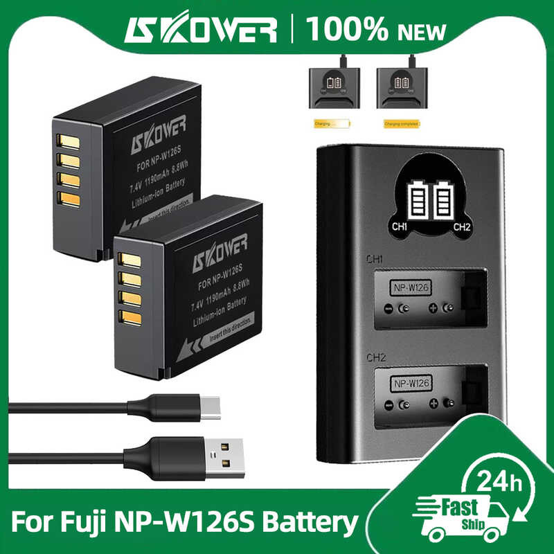 Np-W126s Battery For Fuji Camera X-T100 T200 X100f X100v X-S10 X-A5 X ...