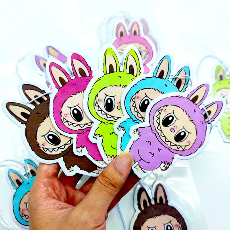 Labubu Car Aromatherapy Tablets Hanging Pendant Cute Indoor Air Fresh ...