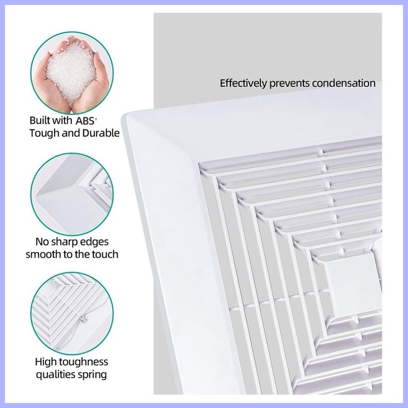 Bathroom Exhaust Fan Cover with Springs Replacement Parts for Square ...