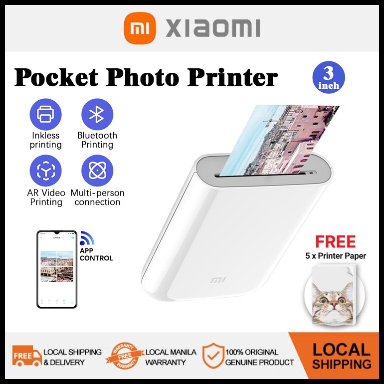 ∏ ♆ Xiaomi Mi Pocket Photo Printer (Inkless Printing, AR Video & Audio ...