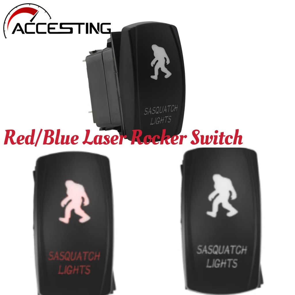 Blue/Red Laser Rocker Switch for Automotives Boats Trucks RVs | Shopee ...