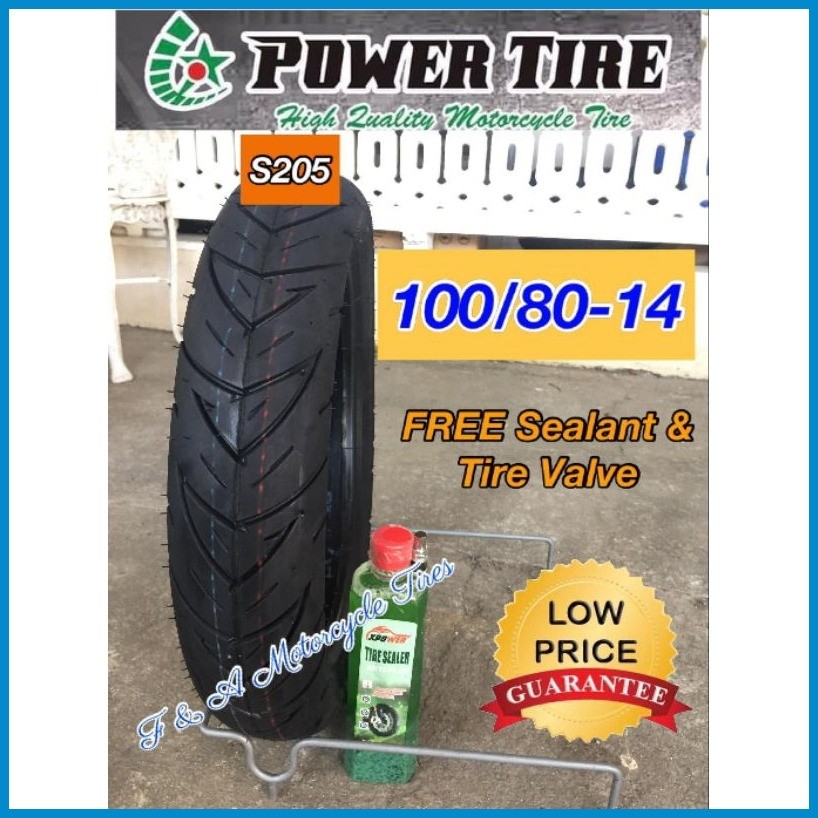 POWER TIRE size14 (FREE Sealant & Pito) for Click, Beat, Mio i 125 ...
