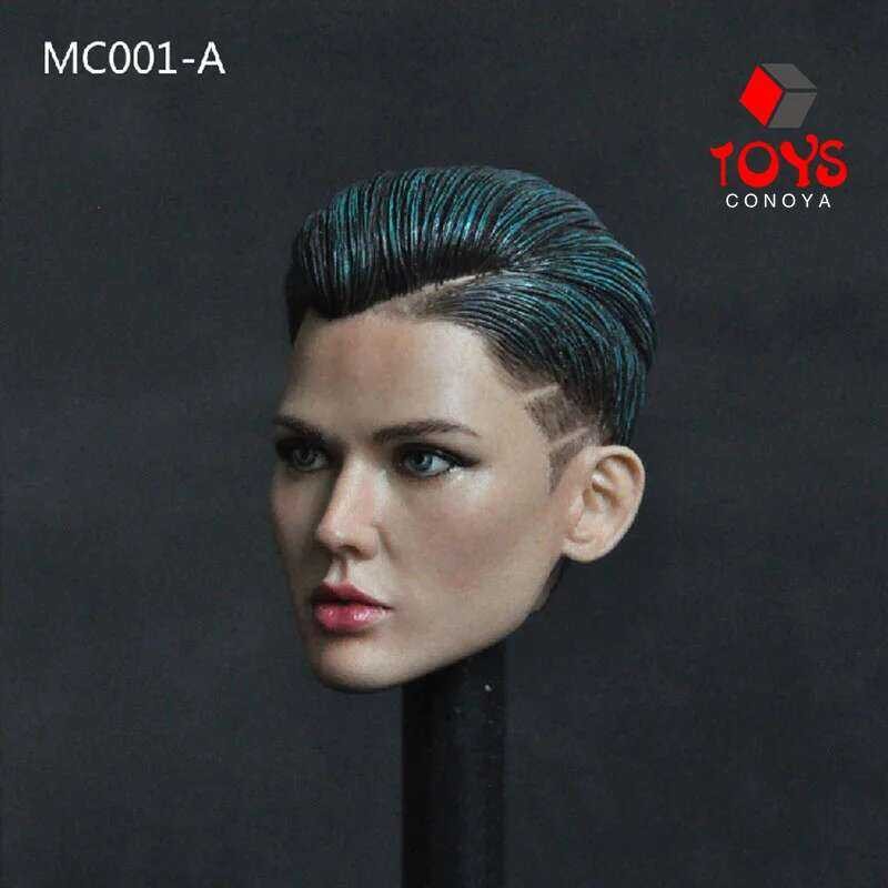 Mc001 1/6 Ruby Rose Head Sculpt PVC Female Head Carving Model Fit 12 ...