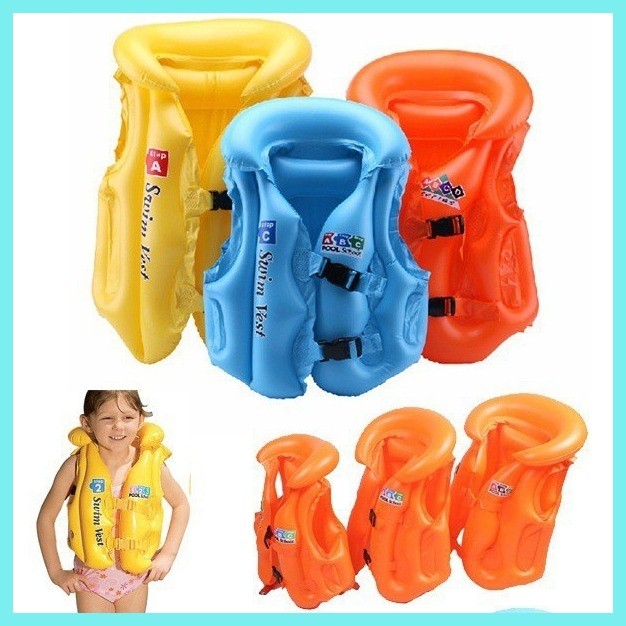 ℍ Unico Kids Inflatable Safety Swim Vest Life Jacket Swimming Aid PVC ...