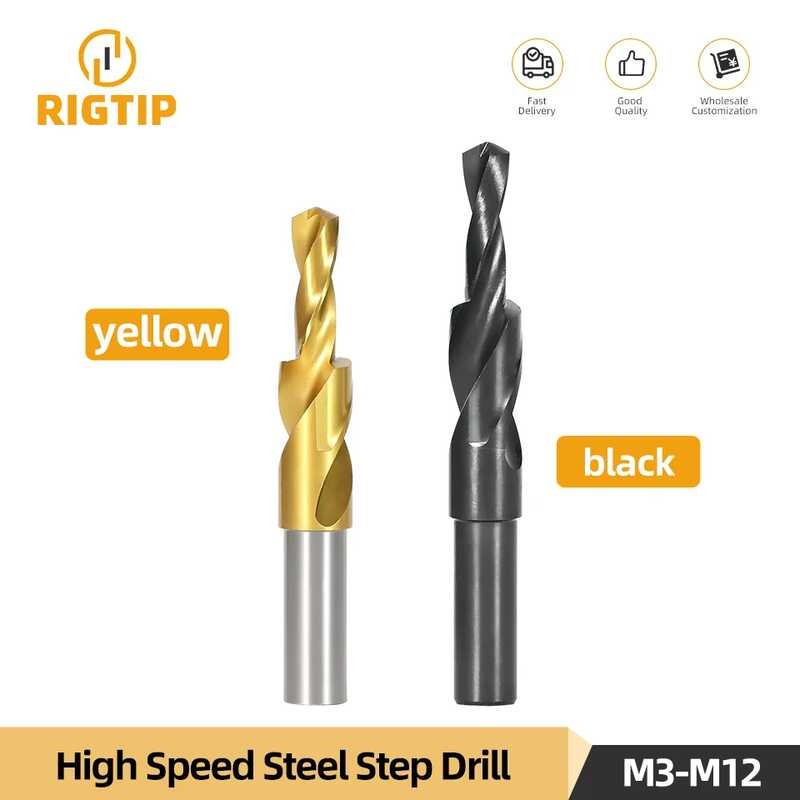 RIGTIP Counterbore Twist Step Drill M35 Cobalt/Hss Dual Cutting Bit HSS For Metal 90 180 Degree ...