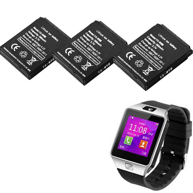 3.7V 380Mah Smartwatch Dz09 Rechargeable Li-Ion Polymer Battery W-S6 ...