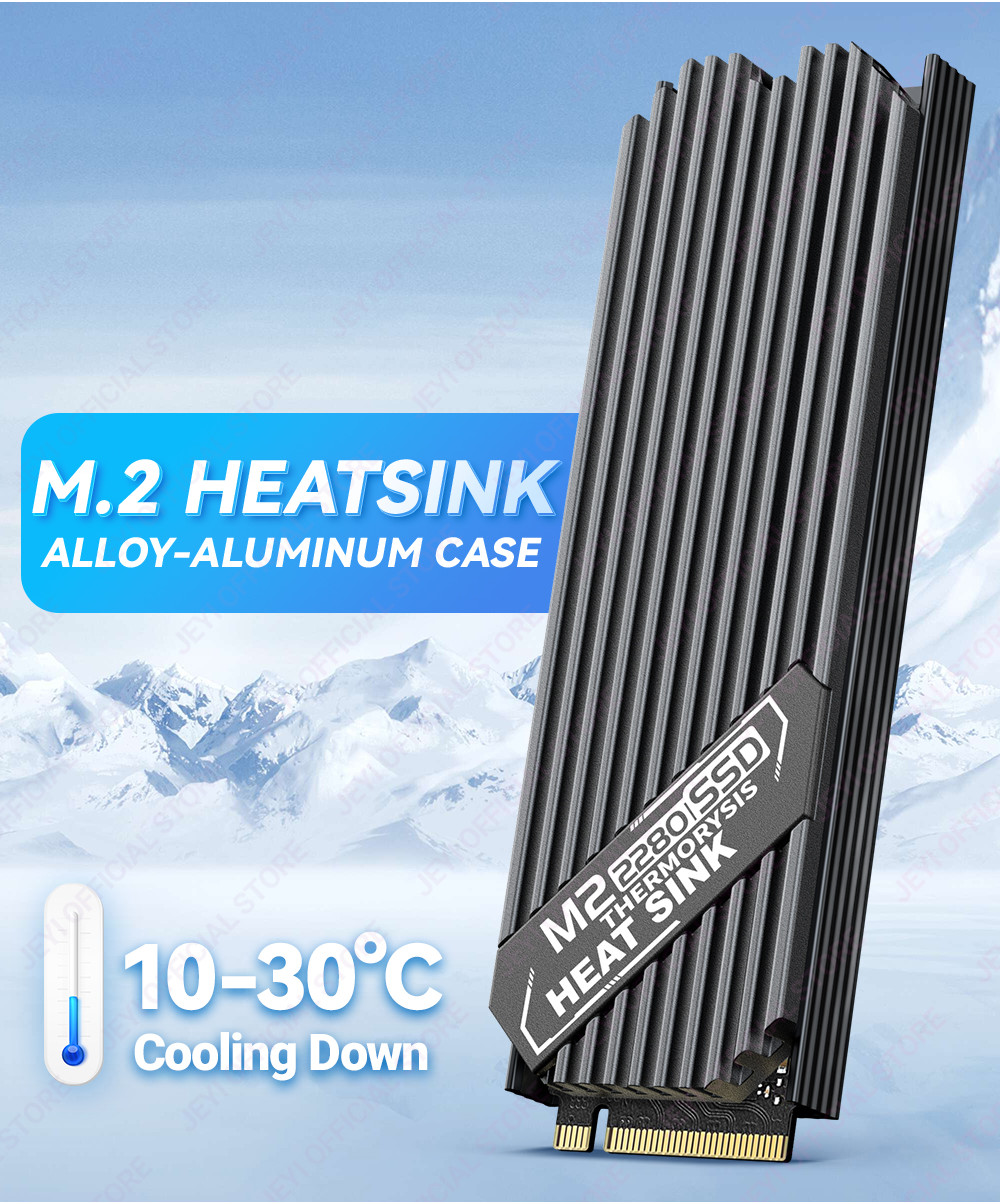 JEYI M.2 2280 SSD heatsink M.2 Heatsink NVMe Cooler with Thermal ...