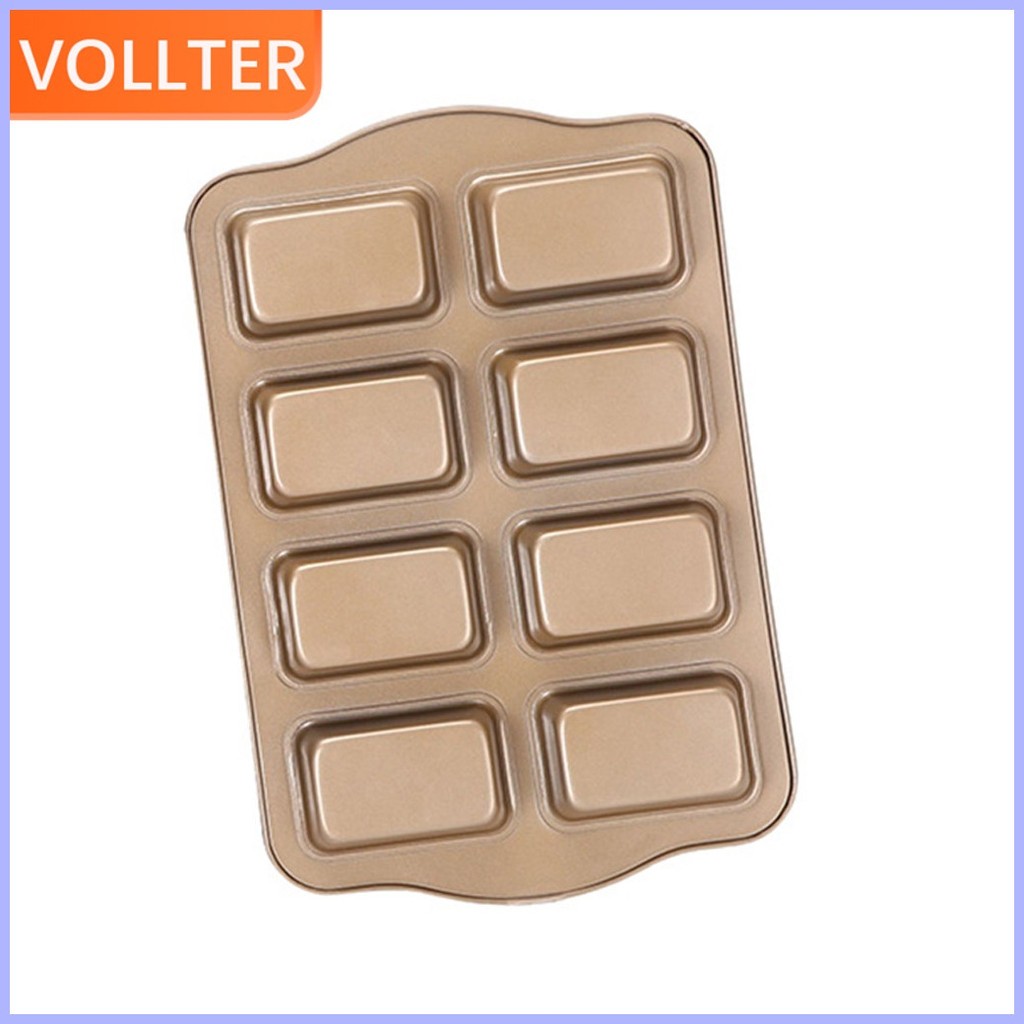 8 Cavity Cake Baking Pan Non Stick Mold Carbon Steel Jelly Pudding ...