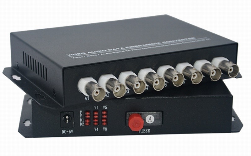Analog BNC Video to Fiber Optic Converter Transmitter Receiver for CCTV ...