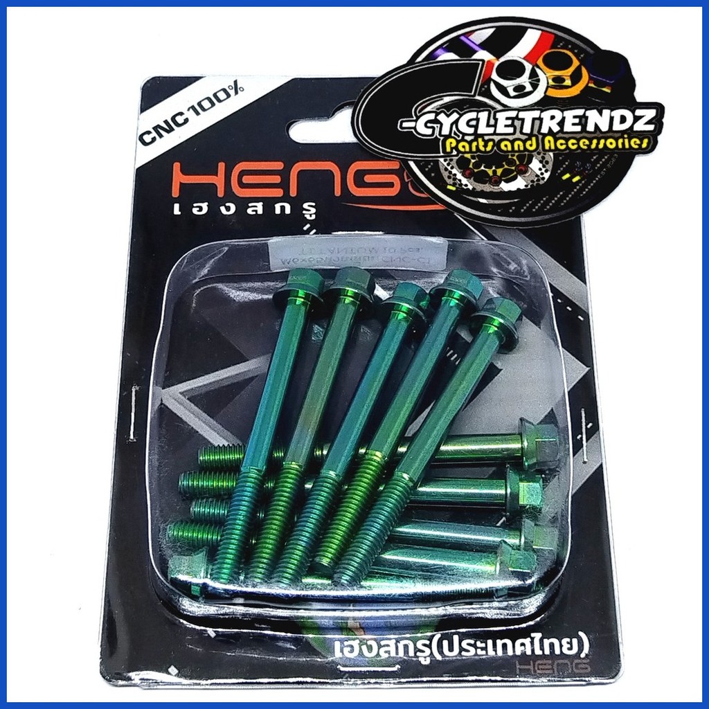 HENG BOLTS POPULAR ORIGINAL REAL TITANIUM ( LASER PRINT) 6 MM GREEN ...