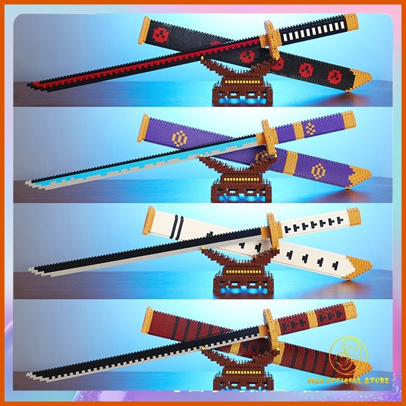 Lego Sword Building Block Assembled Toys Roronoa Zoro Animation Puzzle ...