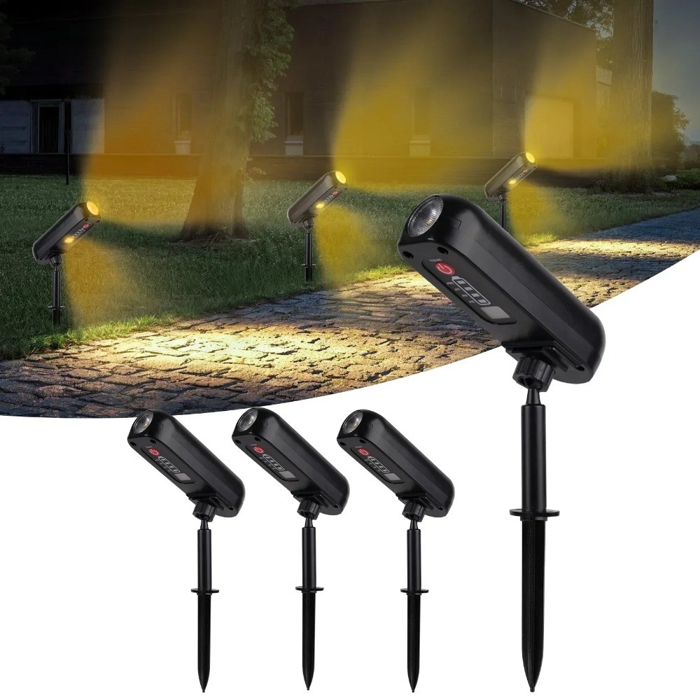 Outdoor Solar Spotlights IP65 Waterproof Adjustable Solar Landscape ...