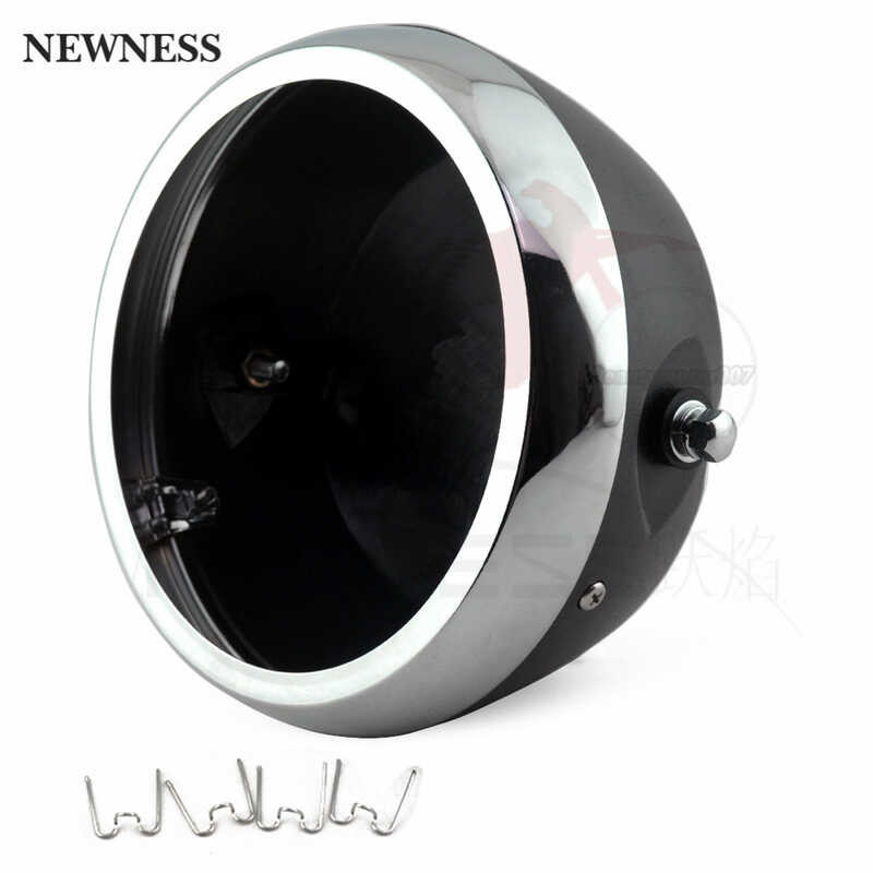 7 f inch LED Motorcycle Bucket Side Round Headlight Housing Mount Cover ...