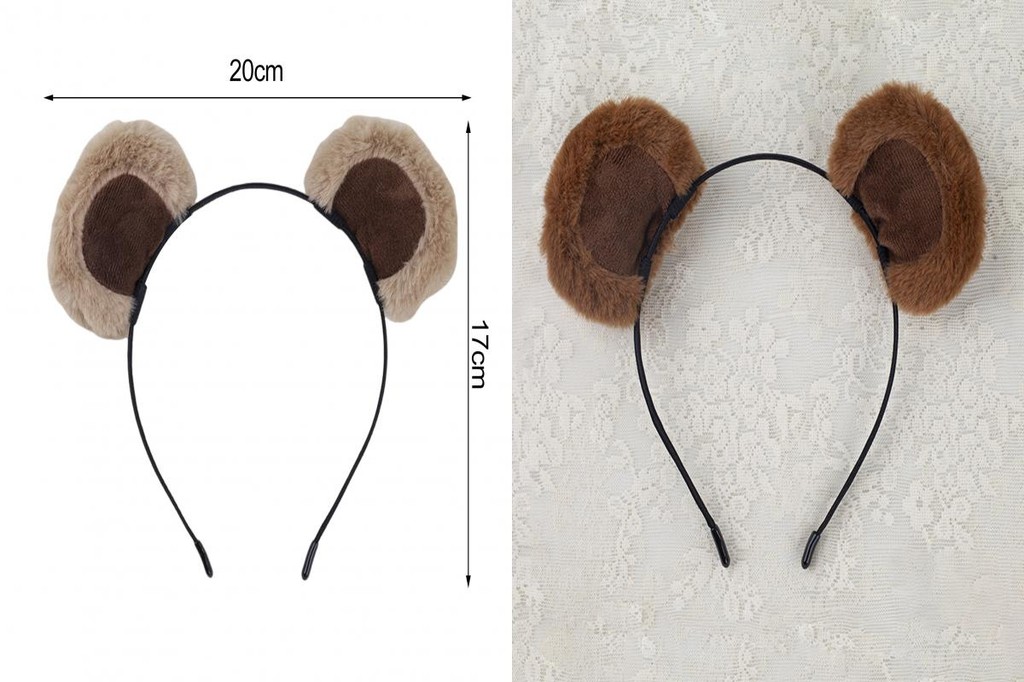 /YO/ Charming Party Prop Chipmunk Ears Headband Adorable Plush Bear Ear ...