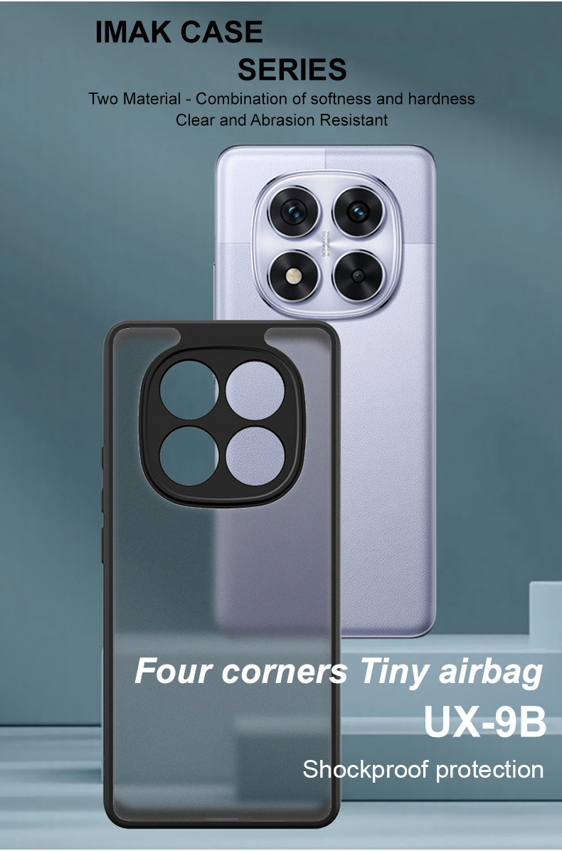 Redmi Note 14 Pro 5G Case IMAK UX-9B Hard Back + Soft Border Frame Cover for Xiaomi Redmi Note ...