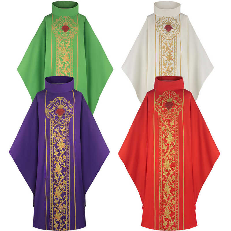New Printed Church Pastor Celebrant Chasuble Priest Vintage Robe Gown ...