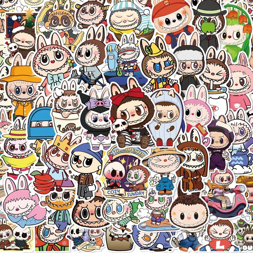 Ready Stock Free Shipping Cartoon Cute labubu labubu Stickers Labububu ...