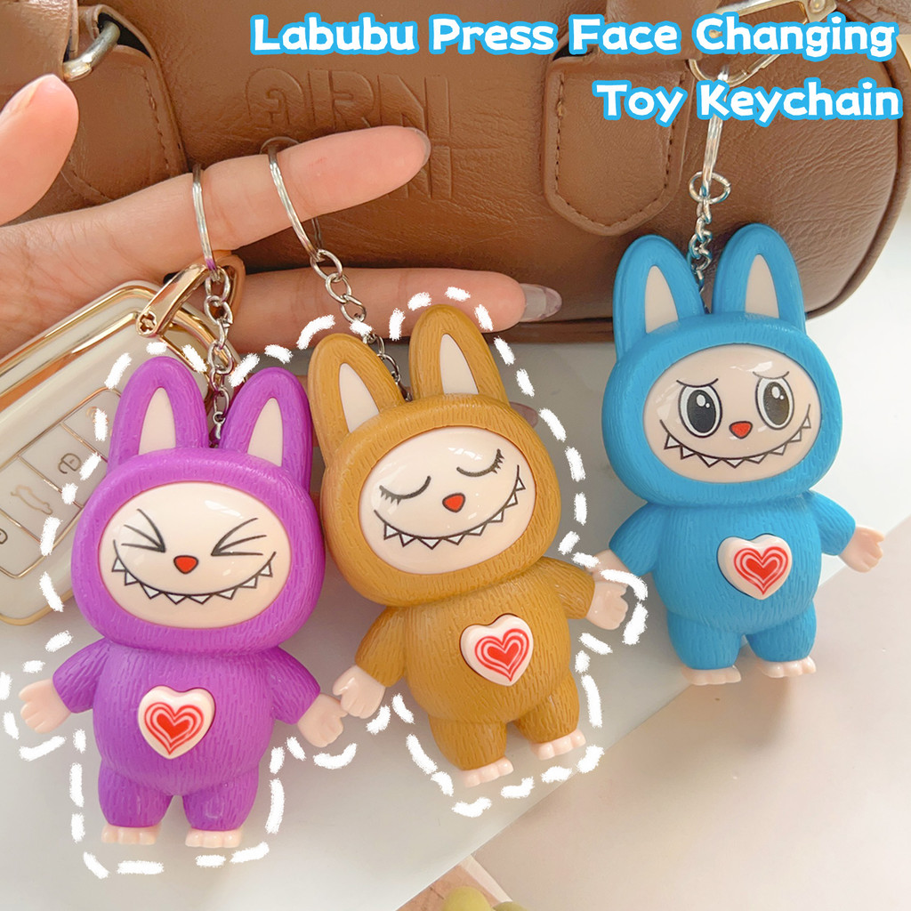 Creative Hand Press Changing Face Labubu Anti-Anxiety Stress Relief Toy ...