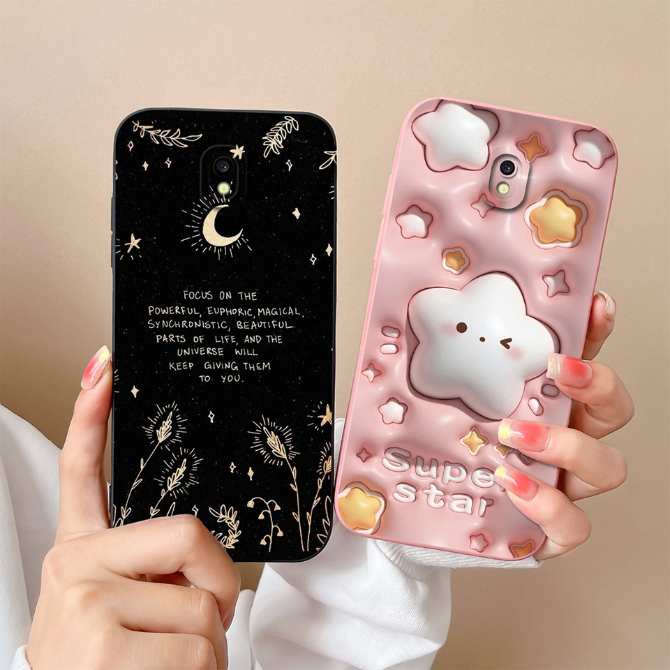 For Samsung Galaxy J7 J7 Pro Cases Night Sky Star Flower Square ...