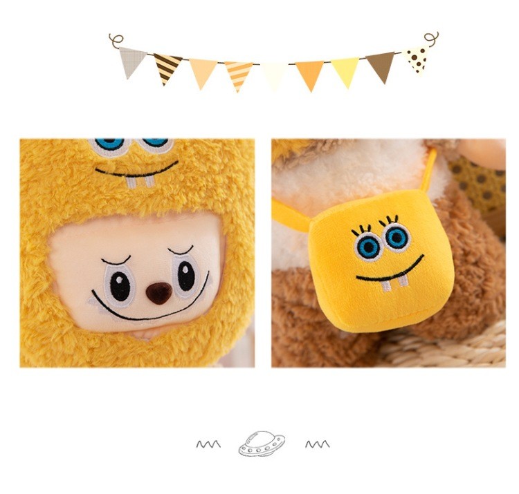 Spongebob SquarePants Labubu Plush Toy Transformation Pie Star Doll ...