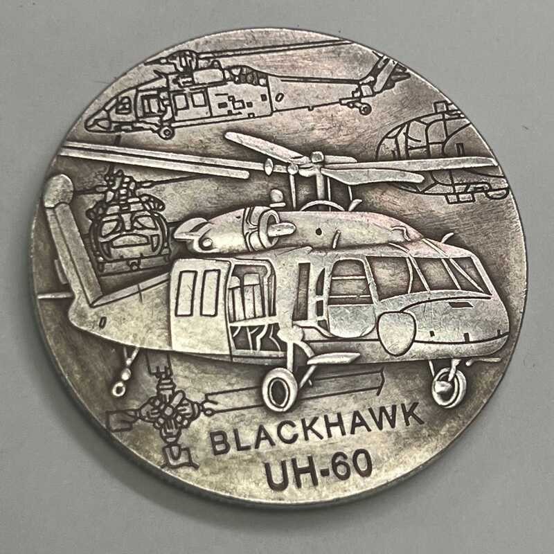 US Army Coin Black Hawk Uh-60 Helicopter Bronze Commemorative Coin ...