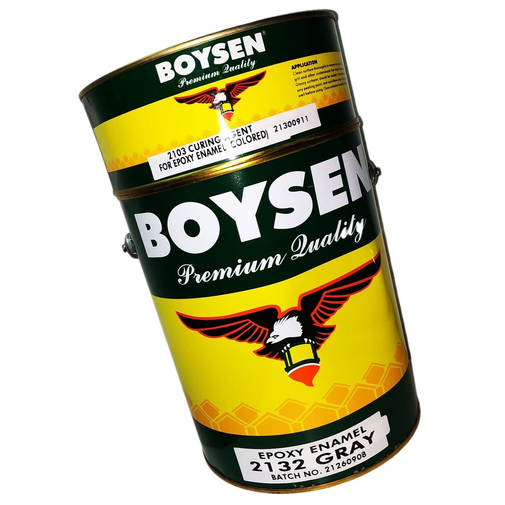 BOYSEN EPOXY ENAMEL GREY B-2132 WITH CURING AGENT 2103 ( 1 GALLON ...
