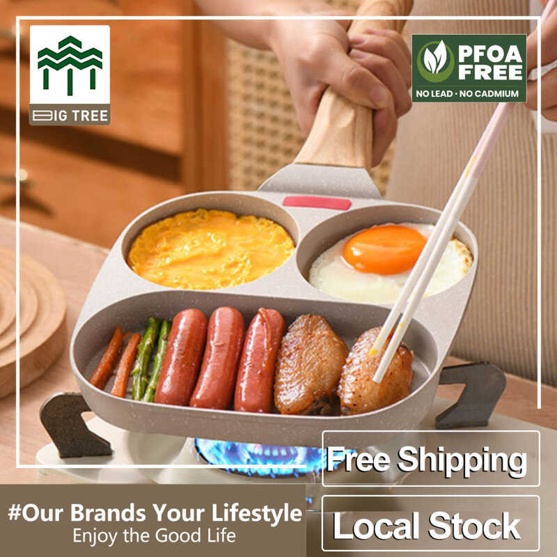 BIGTREETECH 3In1 Multifunctional Nonstick Frying Pan Egg Burger& Steak ...