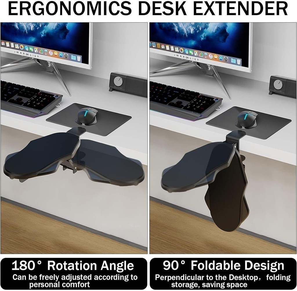 Computer Desk Hand Rest Stand , Foldable Rotating Arm Support Bracket ...