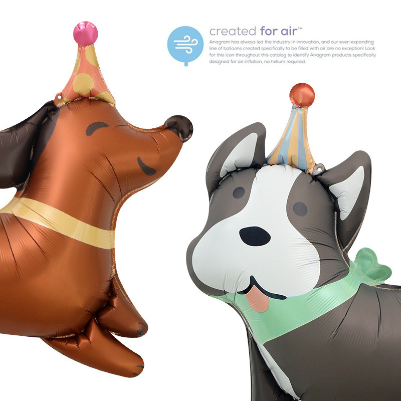 Helium Balloon Cute Puppy Theme Birthday Dog Husky Pug Dachshund ...