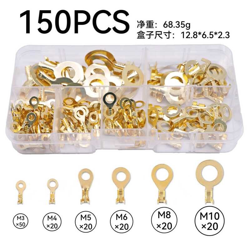 150/300/450 540PCS circular cable terminal block eye terminal M3-10 ...