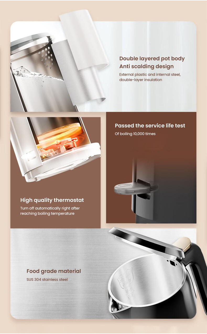 Philips Electric Kettle HD9337 1500W Fast Hot Boiling Automatic power ...