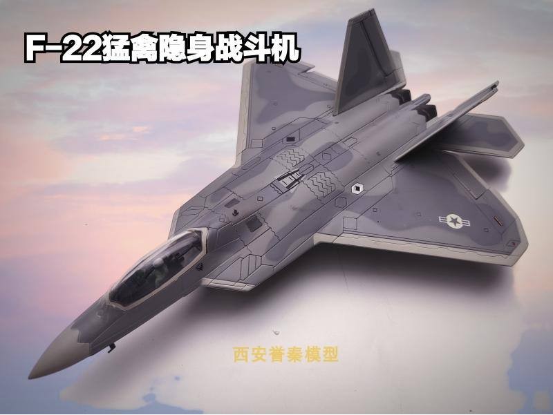 1/72 American F-22 Raptor Stealth Fighter Alloy Airplane Model Finished ...