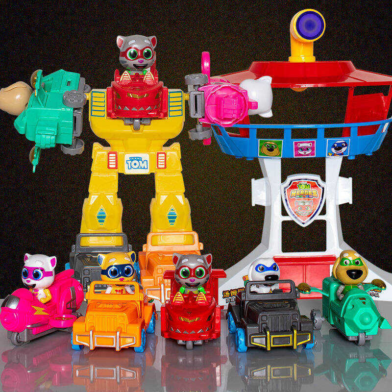 Talking Authentic Tom Cat Hero Squad Pentad Transformation Robot ...