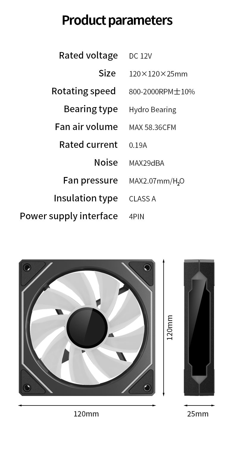 TEUCER Prism4 Pro 12cm ARGB Fan PC Case Fan Kit 4pin PWM CPU Cooling Fans 3pin 5v RGB Gaming ...