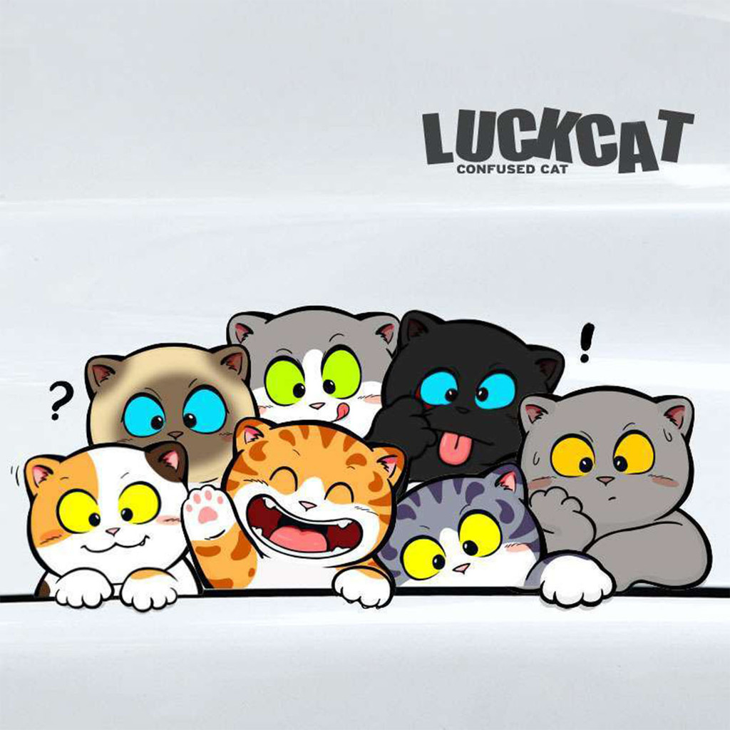 New Car Stickers Fun Funny Cat Car Decals Rear Window Glass Body ...