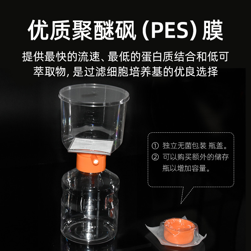 Corning 250ml 500ml 1000ml vacuum filtration system PES membrane filter ...