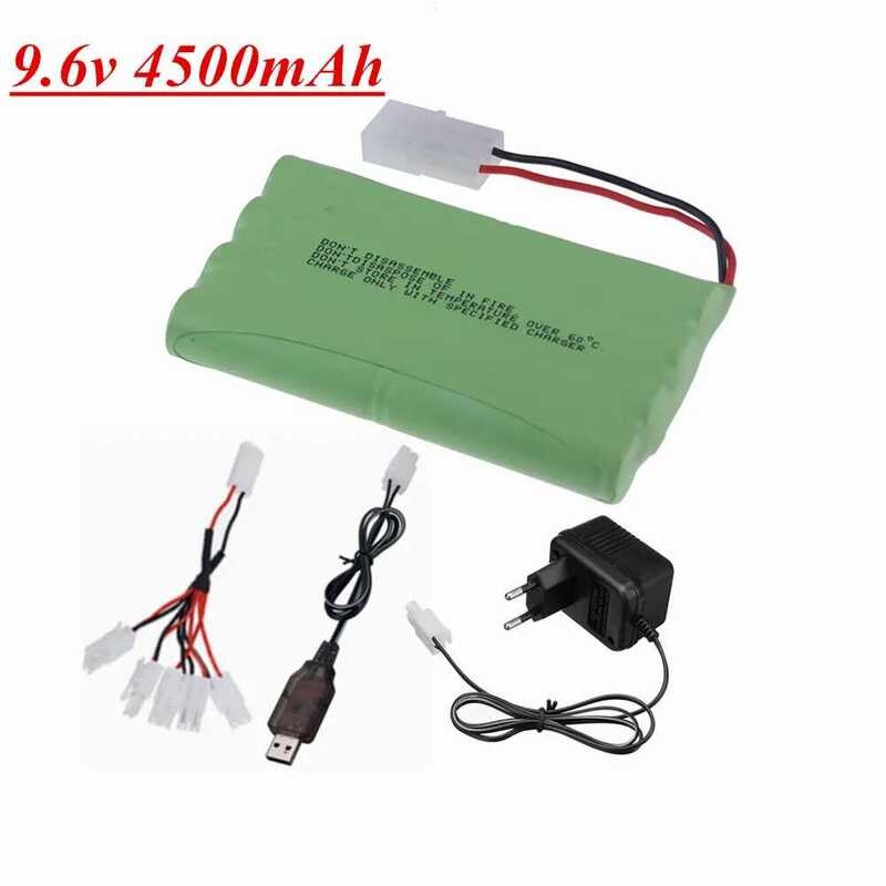 NiMh 9.6v 4500mAh Battery Pack + 9.6v Charger For Rc toys Car Tank ...