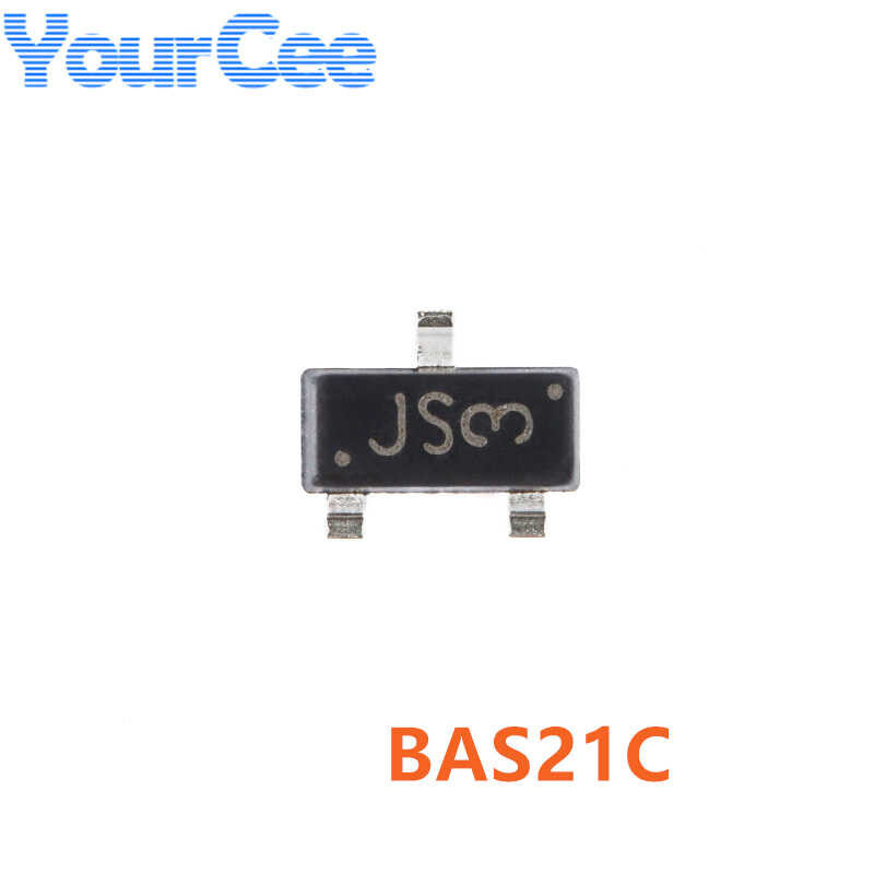 100pcs BAW56 A1 BAV70 A4 BAV99 A7 BAV23C KT6 BAS21C JS3 BAS21 JS SOT-23 SMD Switch Diodes ...