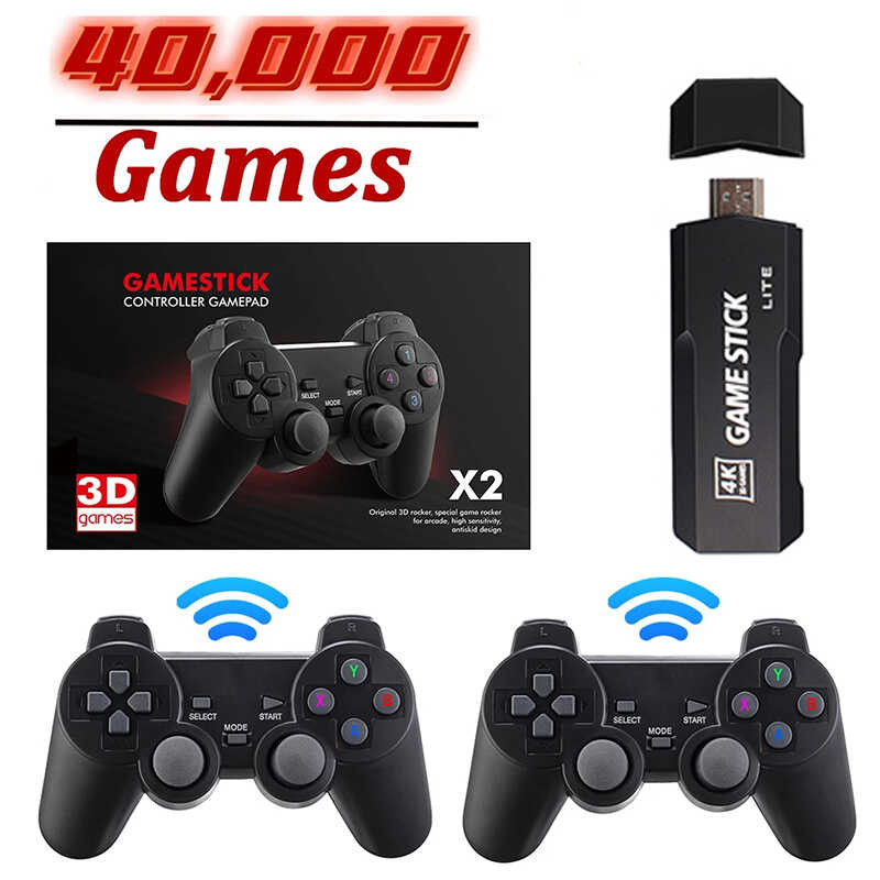 421 Gd10 Video Game Stick 4K Console 2.4G Double Wireless Controller ...