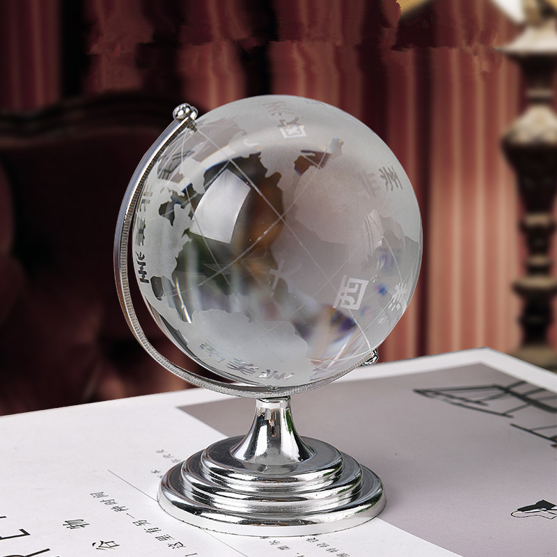 S/L Crystal Globe Model Ornaments 360 Terrestrial World Globes With ...